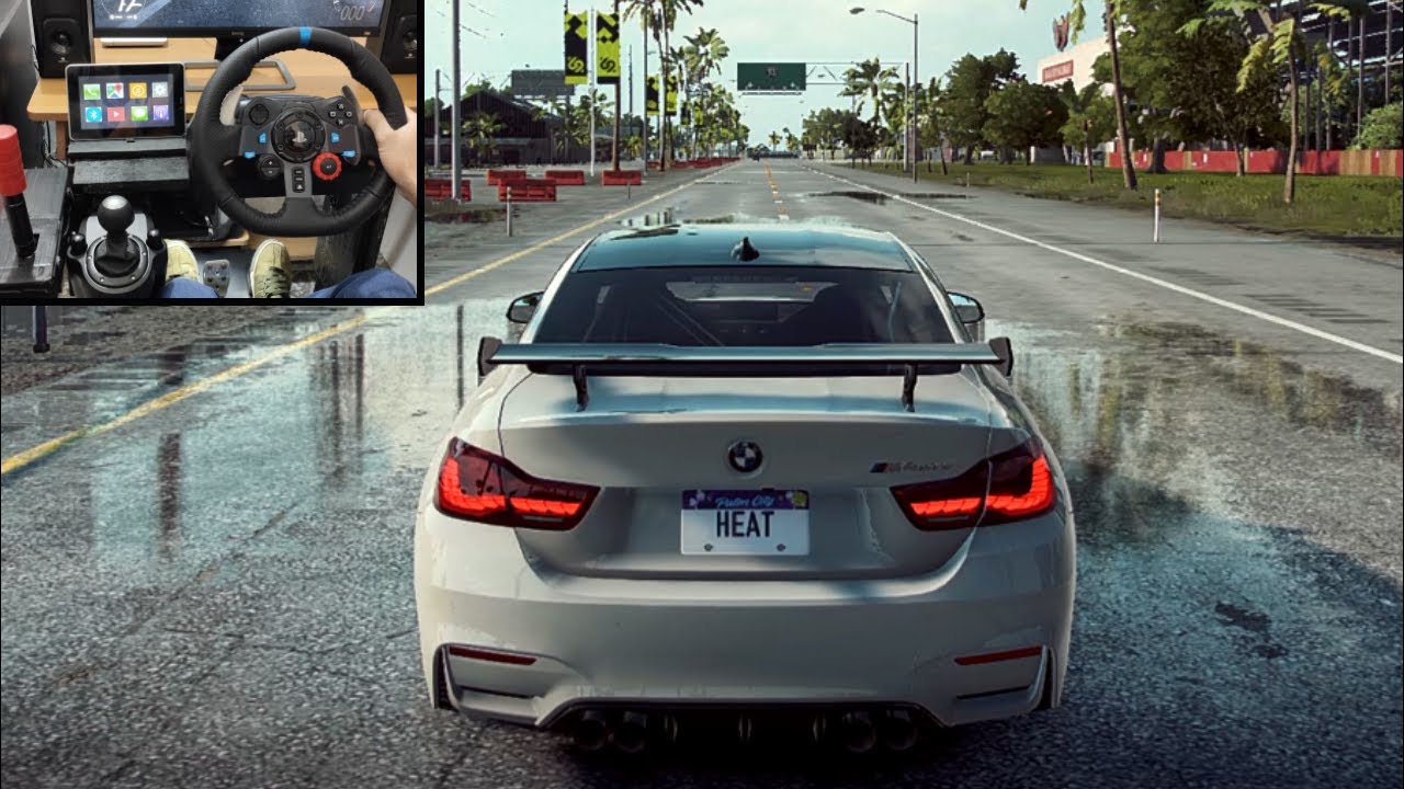 NFS Heat | High Speed Close Call BMW M4 GTS | Logitech g29 gameplay ...