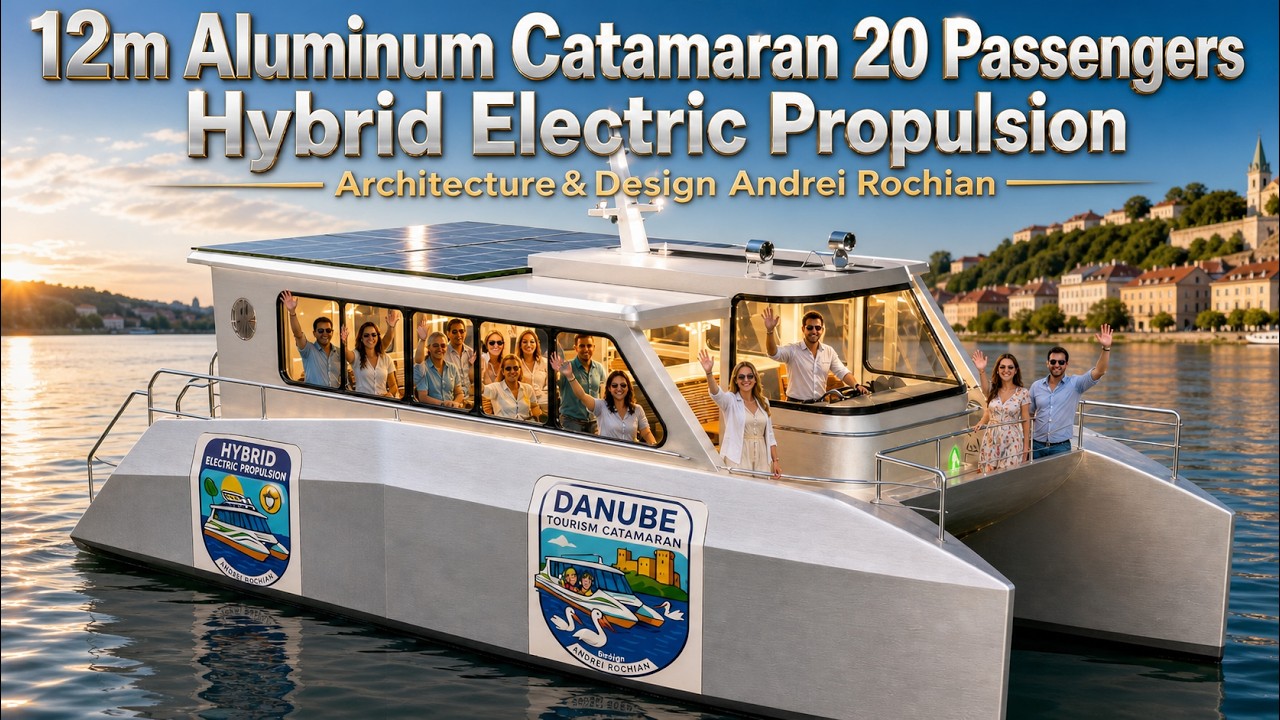 12m Aluminum Catamaran 20 Passengers Hybrid Electric Propulsion ...