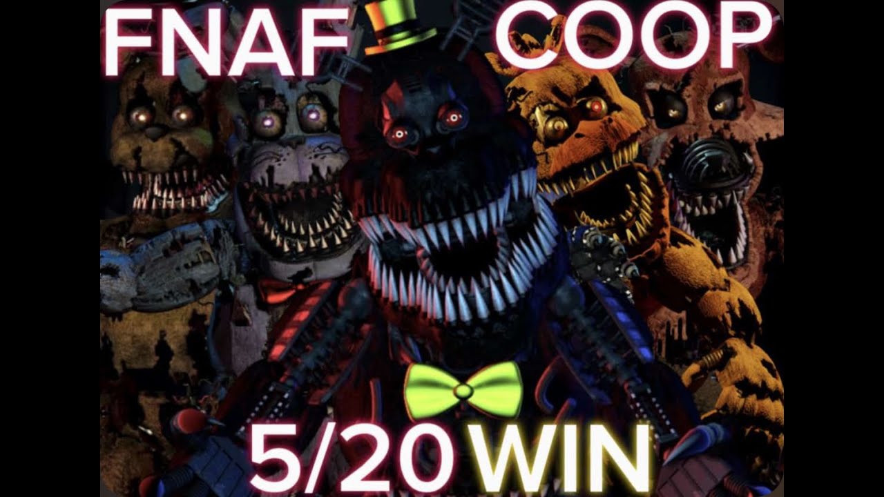 FNAF 4 REVAMP 5/20 WIN (FNaF Coop) Night 8 (Trio) - YouTube