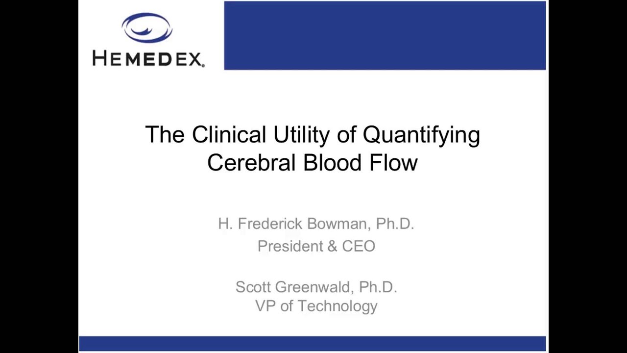 Hemedex | The Clinical Utility of Quantifying Cerebral Blood Flow ...