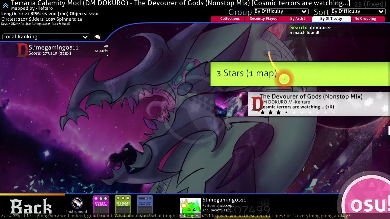 devourer of gods nonstop mix by dm dokuro (osu! mania 6k) - YouTube