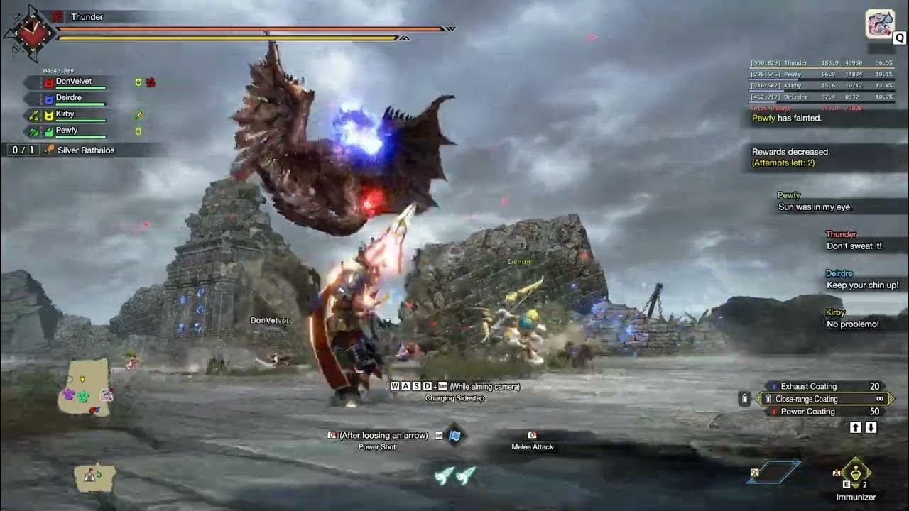 Monster Hunter Rise Sunbreak - Gameplay 301 - Anomaly Investigation: Silver Rathalos Lv 226 ...