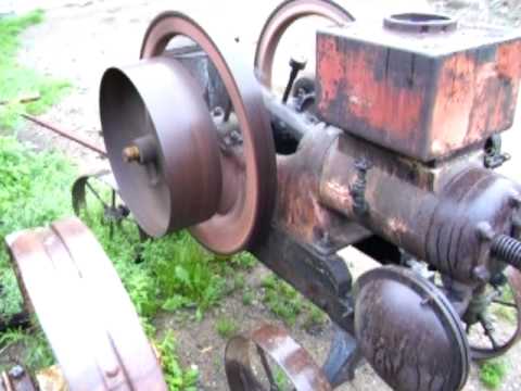 1915 5 hp Galloway gas engine hit & miss - YouTube