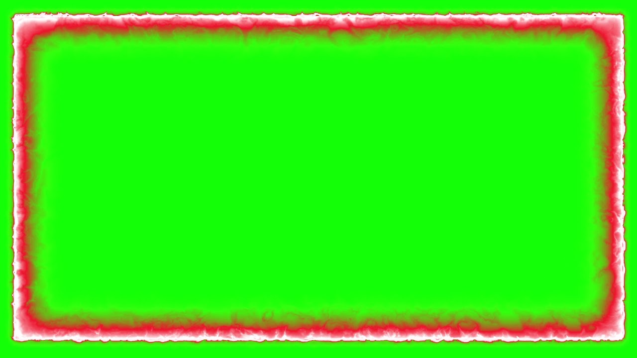 Red Fire Flame Frame Background Green Screen - No Copyright, Stock ...