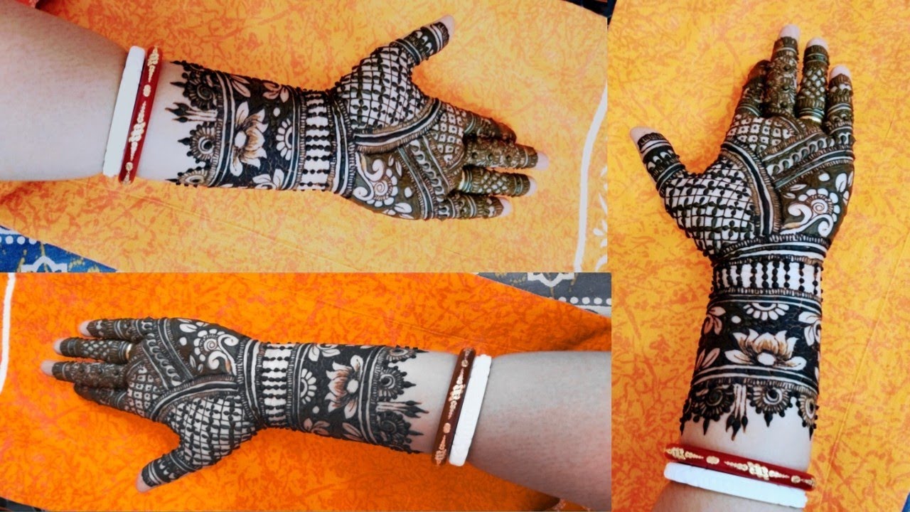 simple mehndi design front hand||mehedi new dijain||mehndi dizain ...