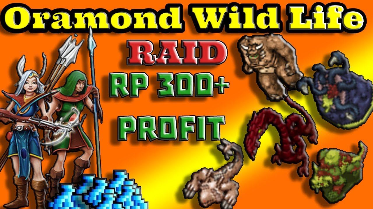 Tibia HUNT RP 300+ | Oramond Wild life Raid | 4kk EXP/H - YouTube