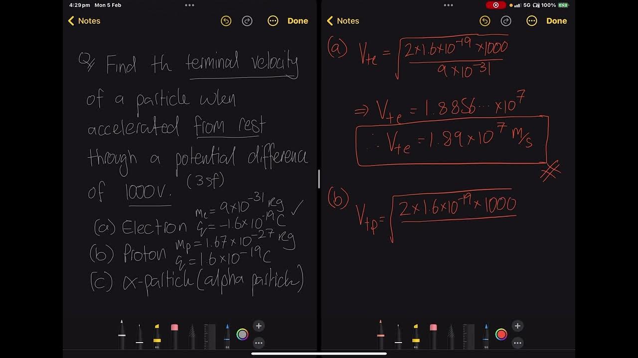 Module 6 Electromagnetism Set1 Q6 Charged particles in uniform electric ...