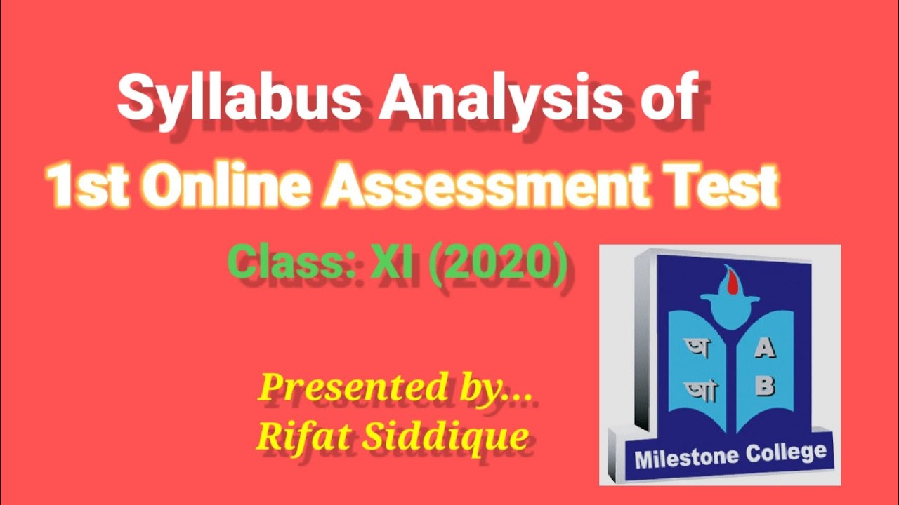 Syllabus Analysis & Answering Techniques of 1st Online Assessment of ...