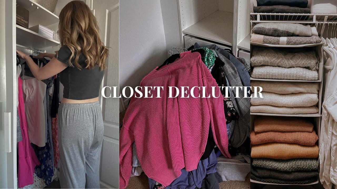 HUGE CLOSET DECLUTTER | extreme closet cleanout & organize [from messy ...