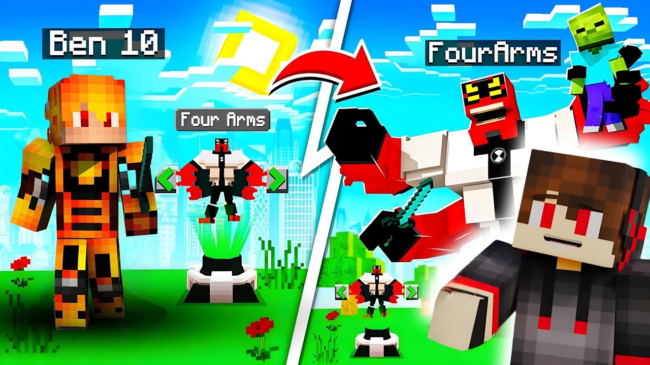 Morphing Into Every Ben 10 Alien In Minecraft... || @Mc_flame ...