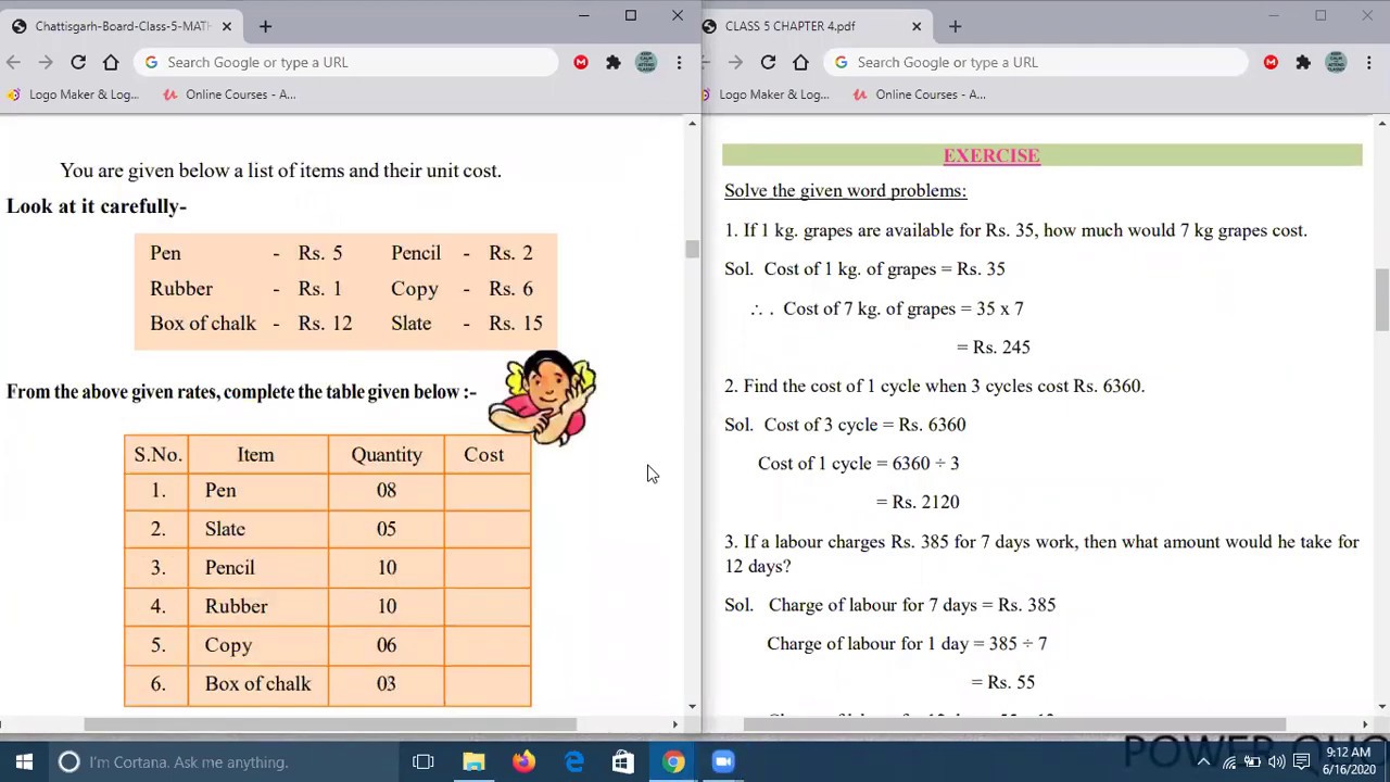 CH 4[Unitary Method]Class-5 - YouTube