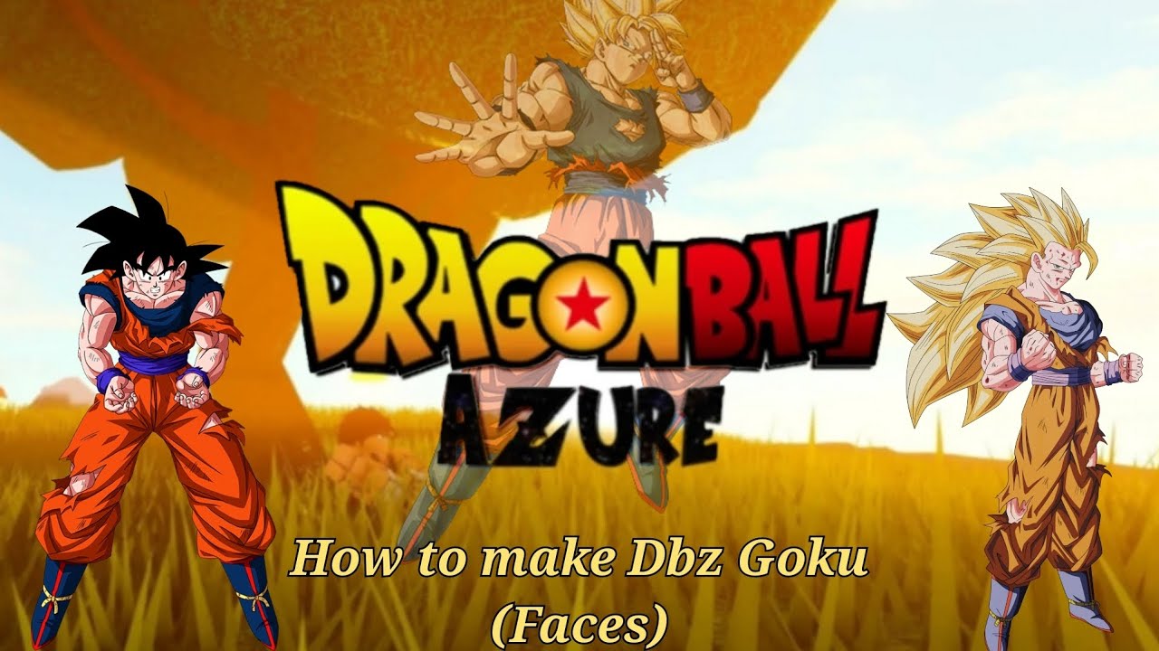 How to make Dbz Goku in Dragon Ball rp azure (shaded faces) - YouTube