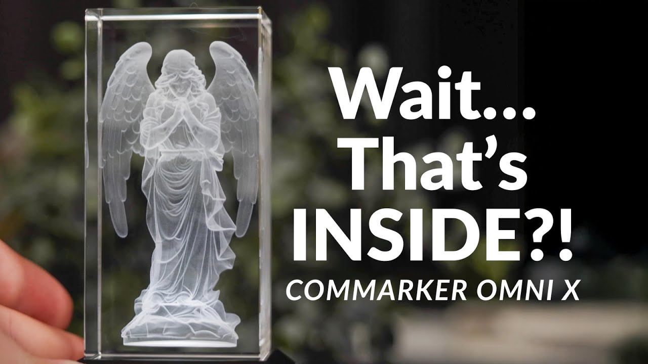 Watch This Laser Engrave INSIDE Glass! ComMarker Omni X 3D Crystal ...