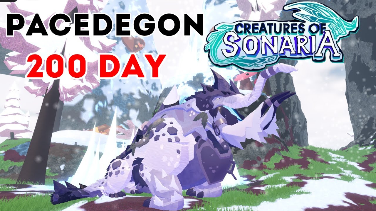 Creatures of Sonaria : เอาตัวรอดด้วย Pacedegon 200 วัน (แมมมอธตัวตึง ...