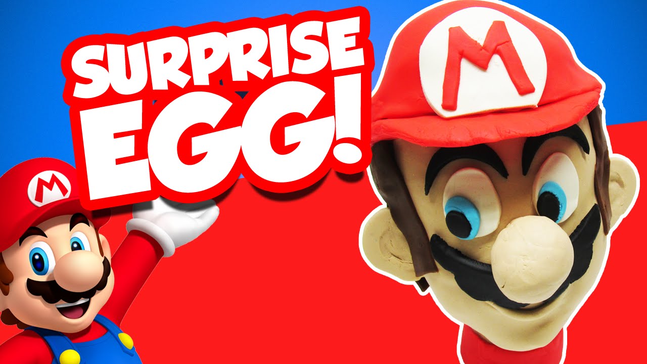 MARIO!! Play-Doh Surprise Egg Opening! MARIO BROS! with Lego Blind Bag ...