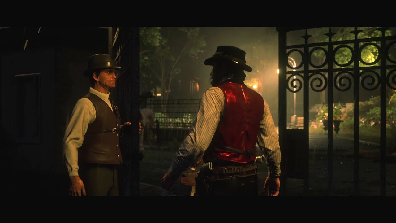 RDR2 - Bronte's guard Says goodbye to Dutch with an Air kiss and ...