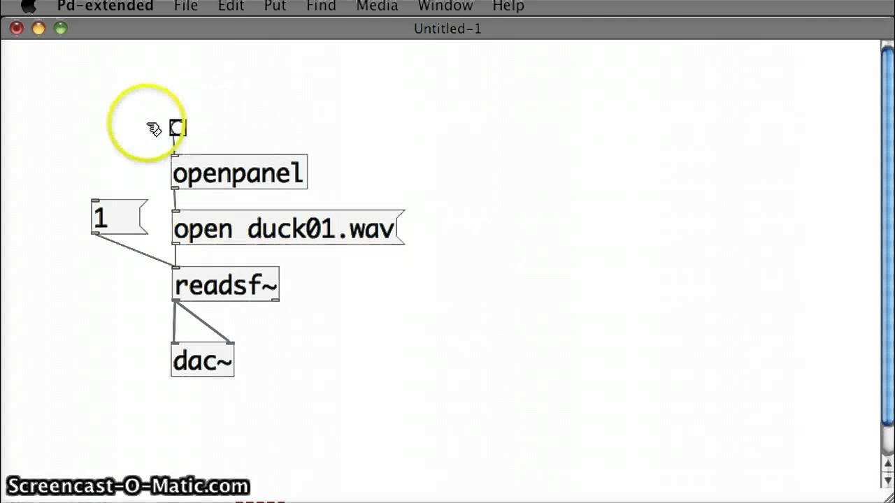 Pure Data Tutorial 12 - Opening a soundfile with a single click - YouTube