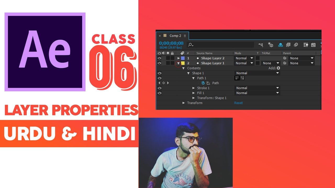 Adobe After Effects CC | Beginners | Class 06 | Layer Properties ...