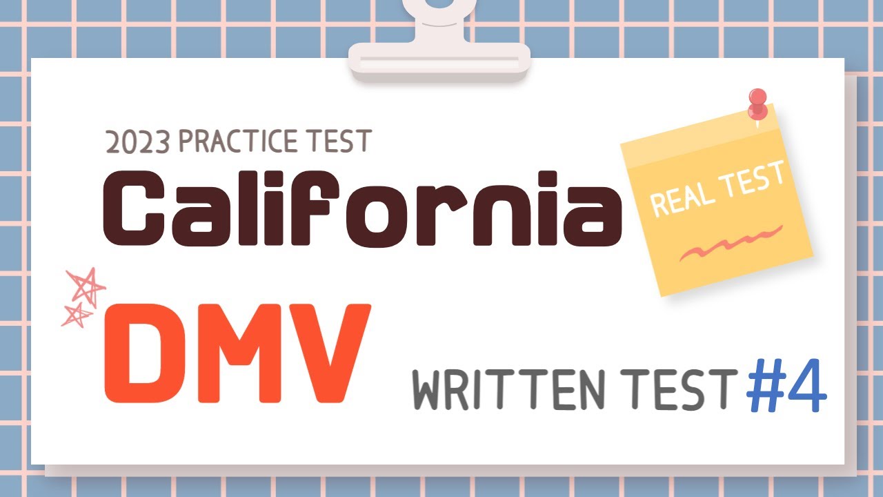 2023 California DMV written test 4 #permit#driver's test#practice - YouTube