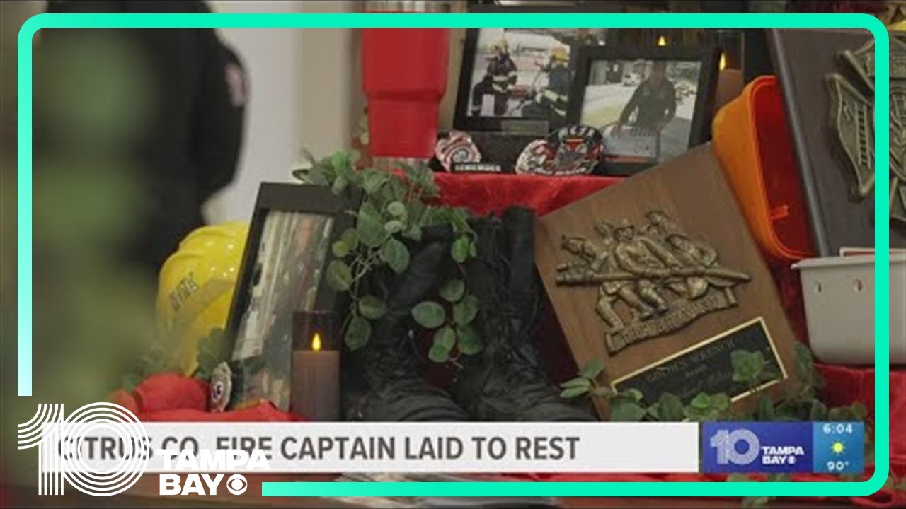 Citrus County Fire Captain Mike Fletcher laid to rest - YouTube