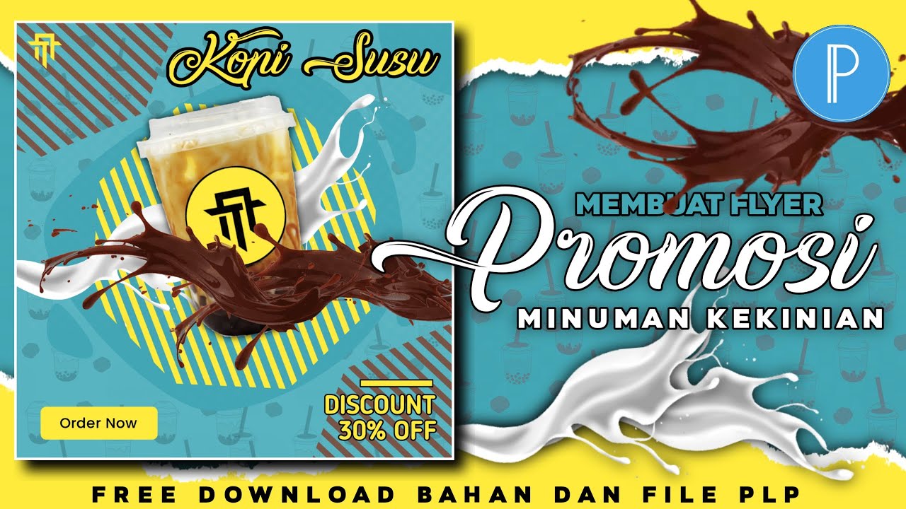 CARA MEMBUAT DESIGN FLYER / POSTER MENU MINUMAN KEKINIAN MENGGUNAKAN ...
