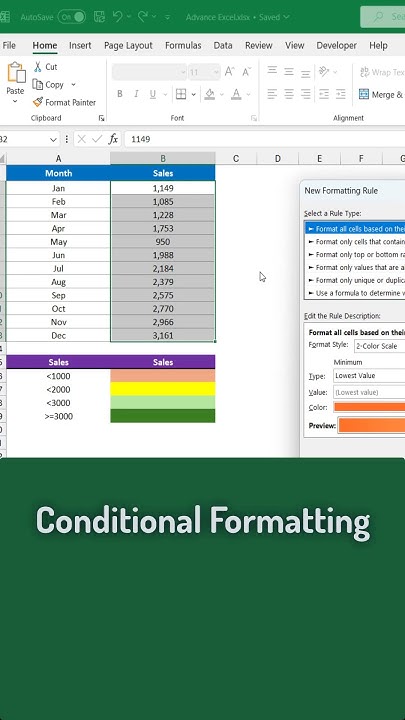 MS Excel Conditional Formatting Part 1 - Techniques and Rules #excel #conditionalformating # ...