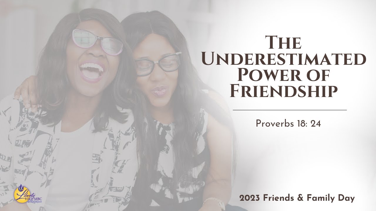 The Underestimated Power of Friendship - 10/22/2023 - YouTube