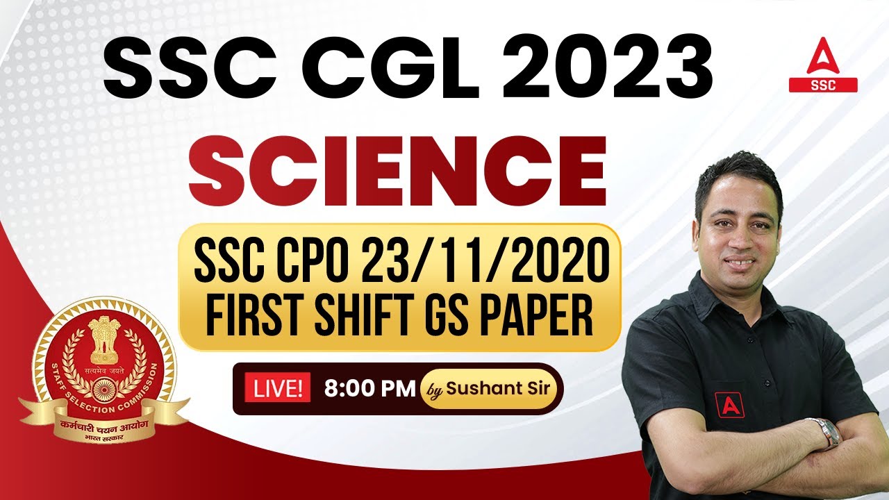 SSC CGL 2023 | SSC CPO 23 Dec 20 1st Shift GS Paper Solution | By ...