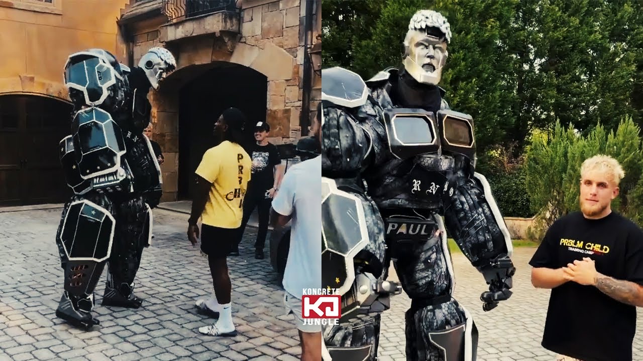 Jake Paul Unveils 10 Foot Tall Giant "Problem Bot" Mascot Before ...