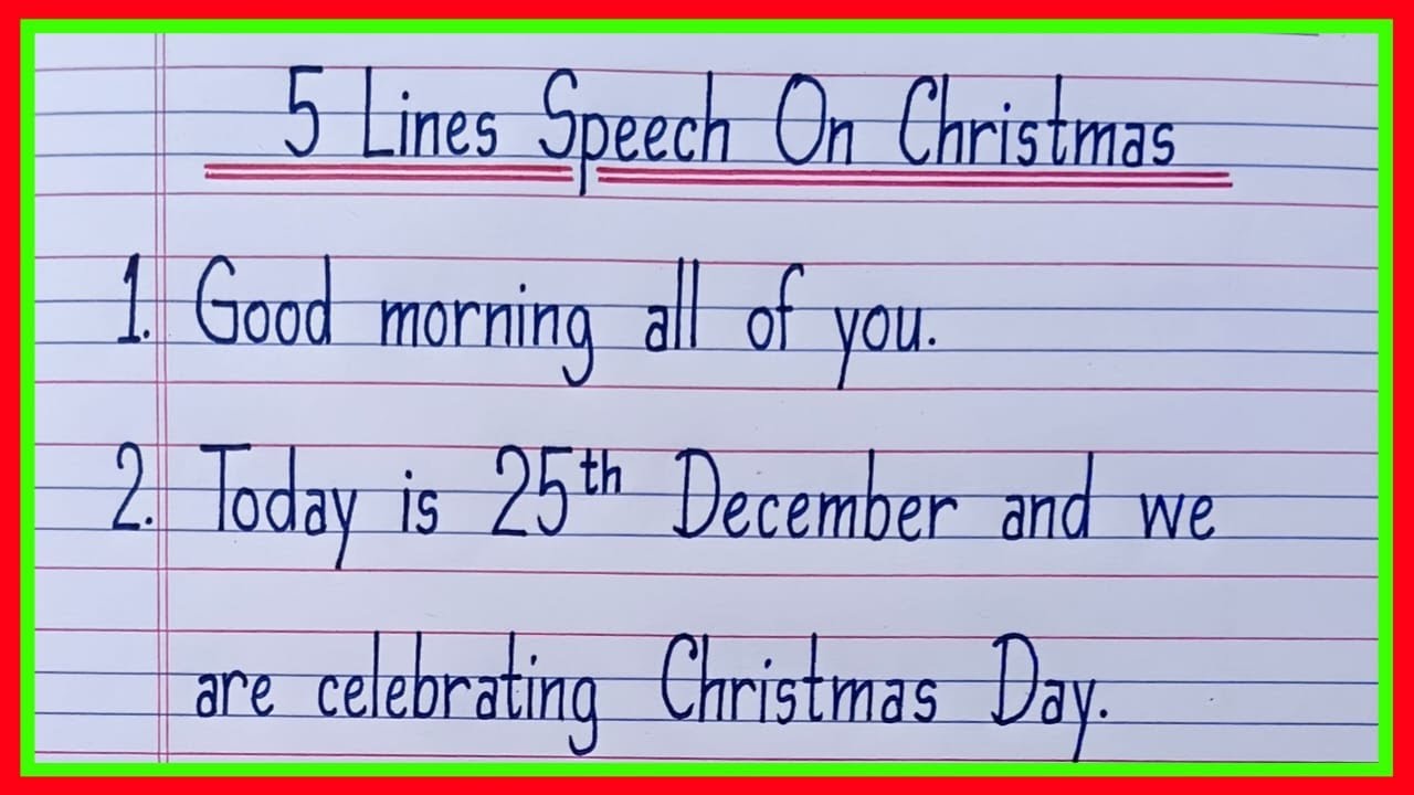 5 Lines Speech On Christmas Day Speech On Christmas Day Christmas 5-lines-speech-on-christmas-day-speech-on-christmas-day-christmas