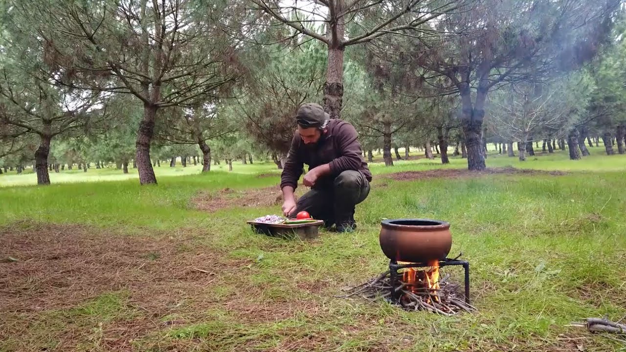 Cooking in the Wild / My Epic Wood-Fired Stew Adventure! - YouTube
