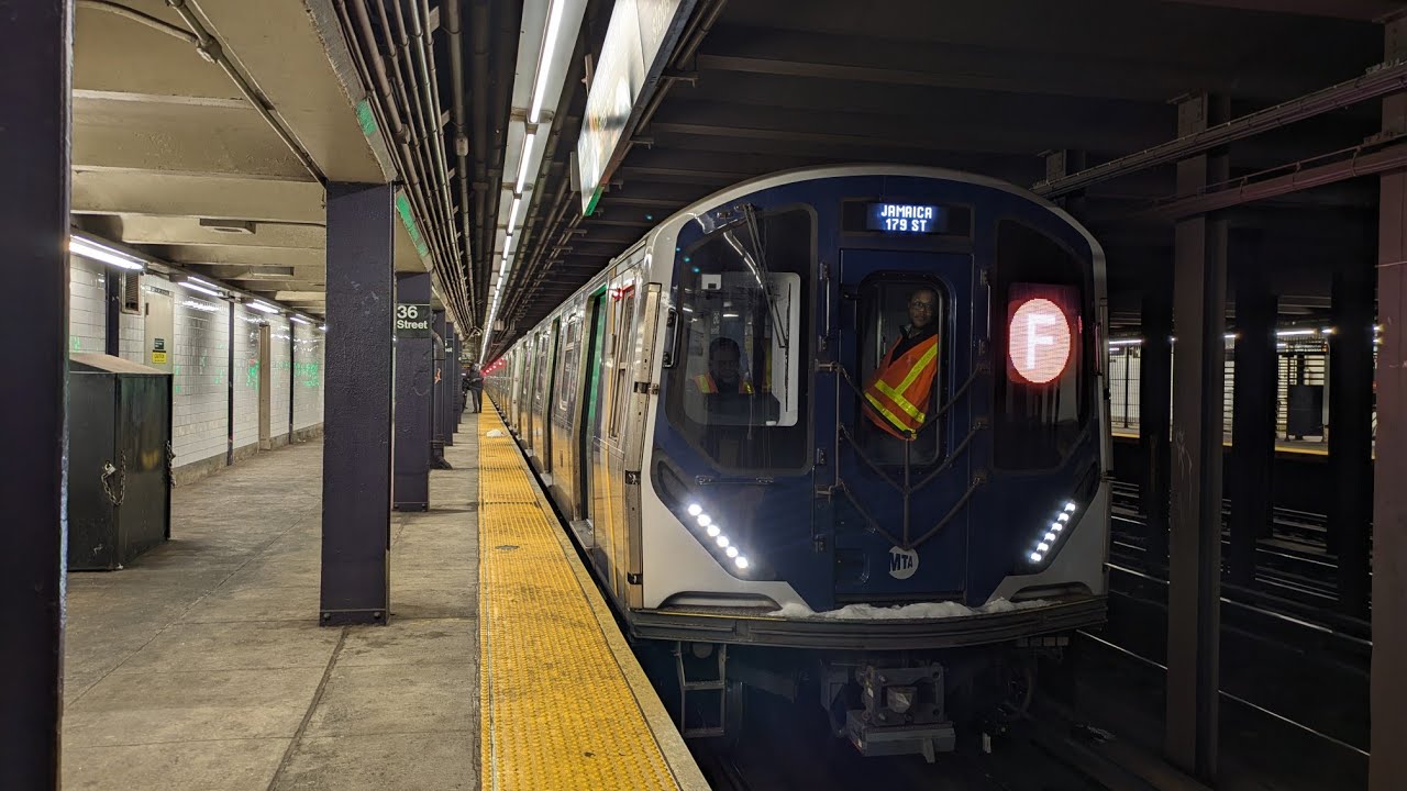 NYC Subway: R211A F Train First Northbound Trip for CBTC Revenue ...