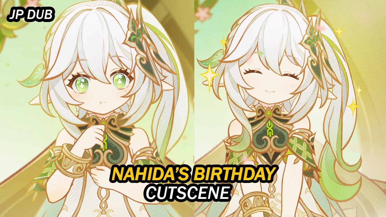 Nahida's Birthday Celebration & Parade | JP DUB | STORY CUTSCENE ...