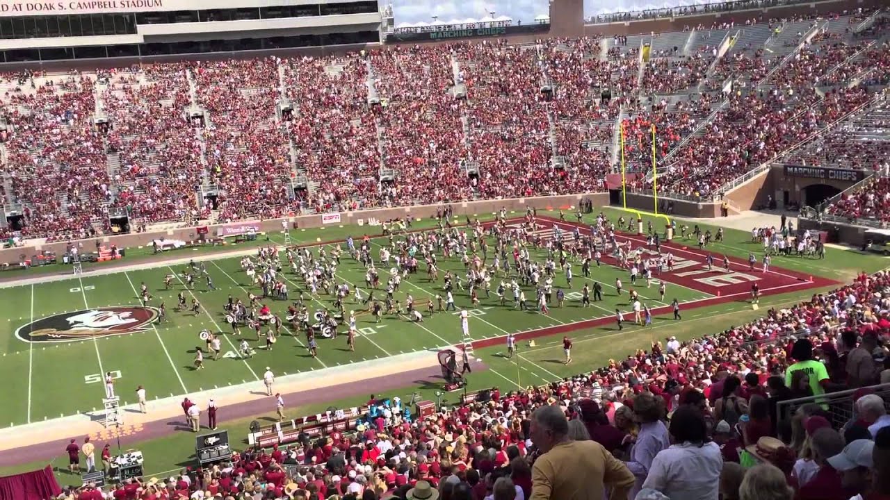 FSU Marching Chiefs Halftime - Part 1 - YouTube