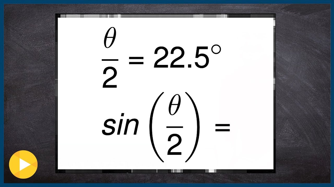 Evaluate The Half Angle Of Sine From 22 5 Degrees YouTube evaluate-the-half-angle-of-sine-from-22-5-degrees-youtube