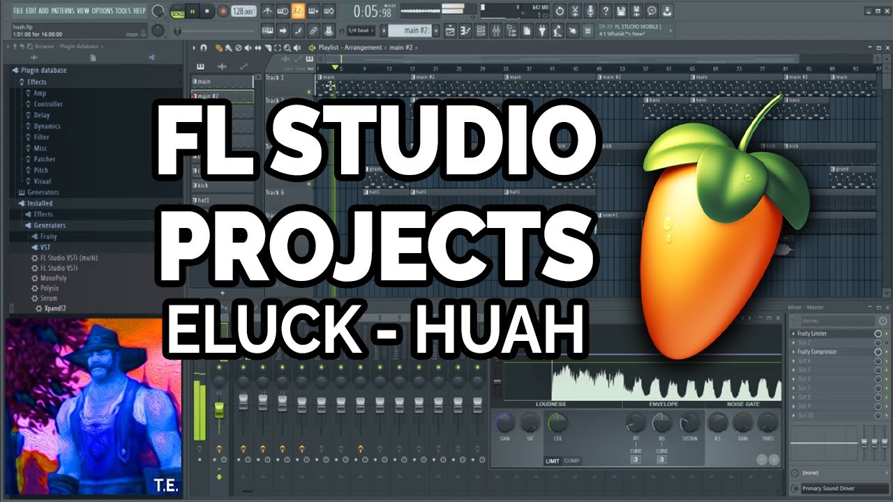 FL Studio Projects: Eluck - HUAH | Tracks, Stems, Synths, MIDI, & Plugins | 128 BPM - F# - YouTube