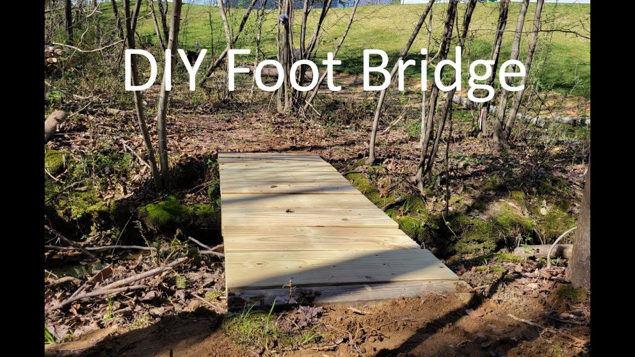 DIY Foot Bridge over a Creek - YouTube