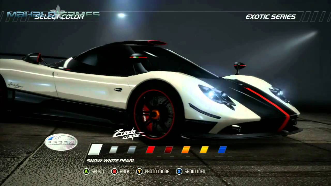 Need For Speed Hot Pursuit- Cars- Pagani Zonda Cinque - YouTube