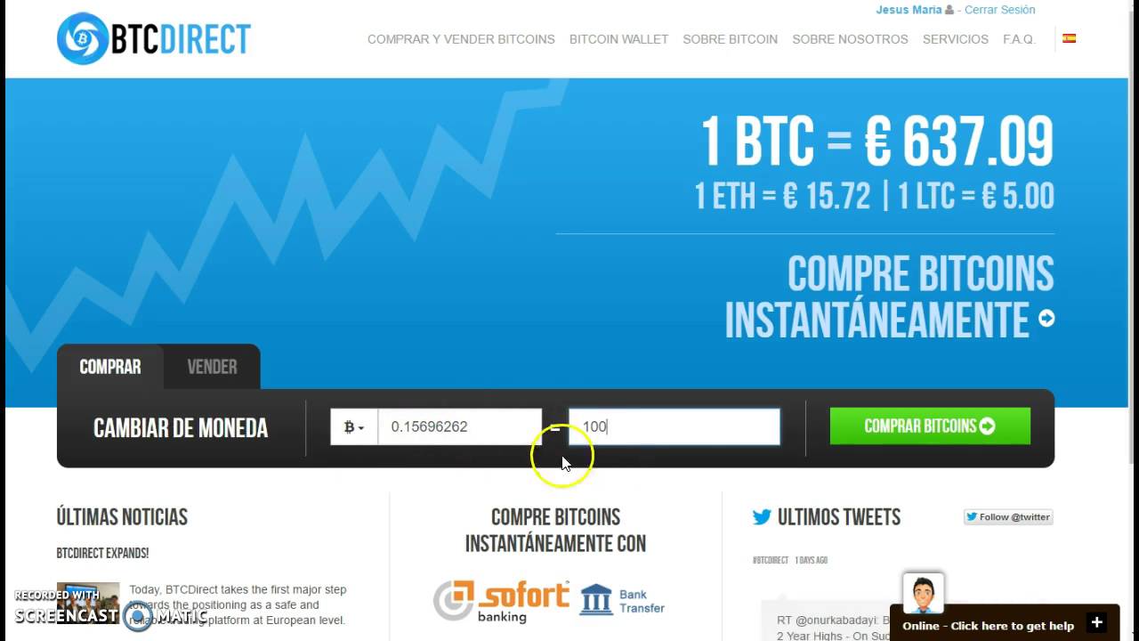 Tutorial como cargar saldo via transferencia bancaria a BTC direct ...