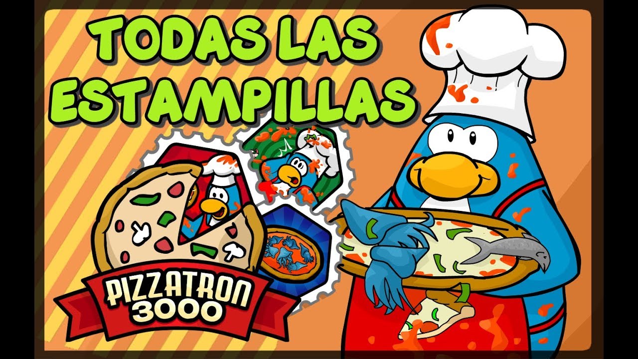Todas las Estampillas | Pizzatron 3000 | Club Penguin - YouTube