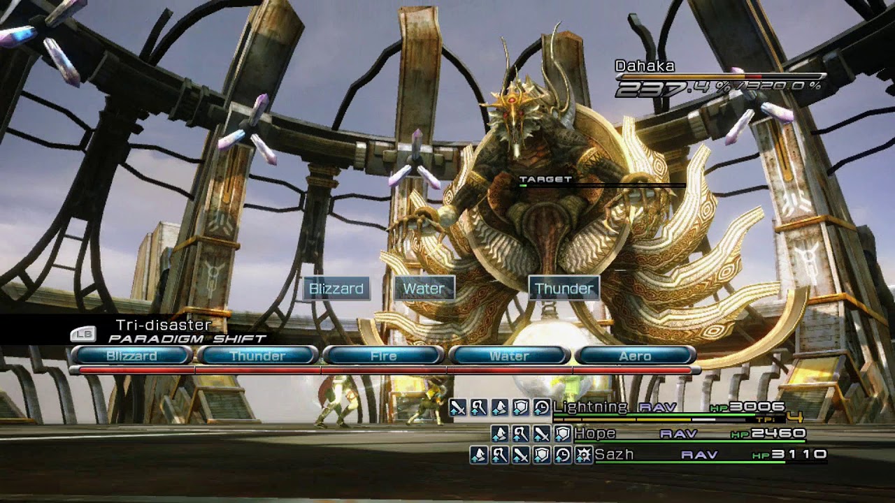 Final Fantasy XIII - Chapter 11: Dahaka Boss Battle (5-Star Run) - YouTube