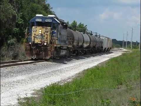 CSX O807 arriving at the Mosaic plant at South Fort Meade, Fl - YouTube
