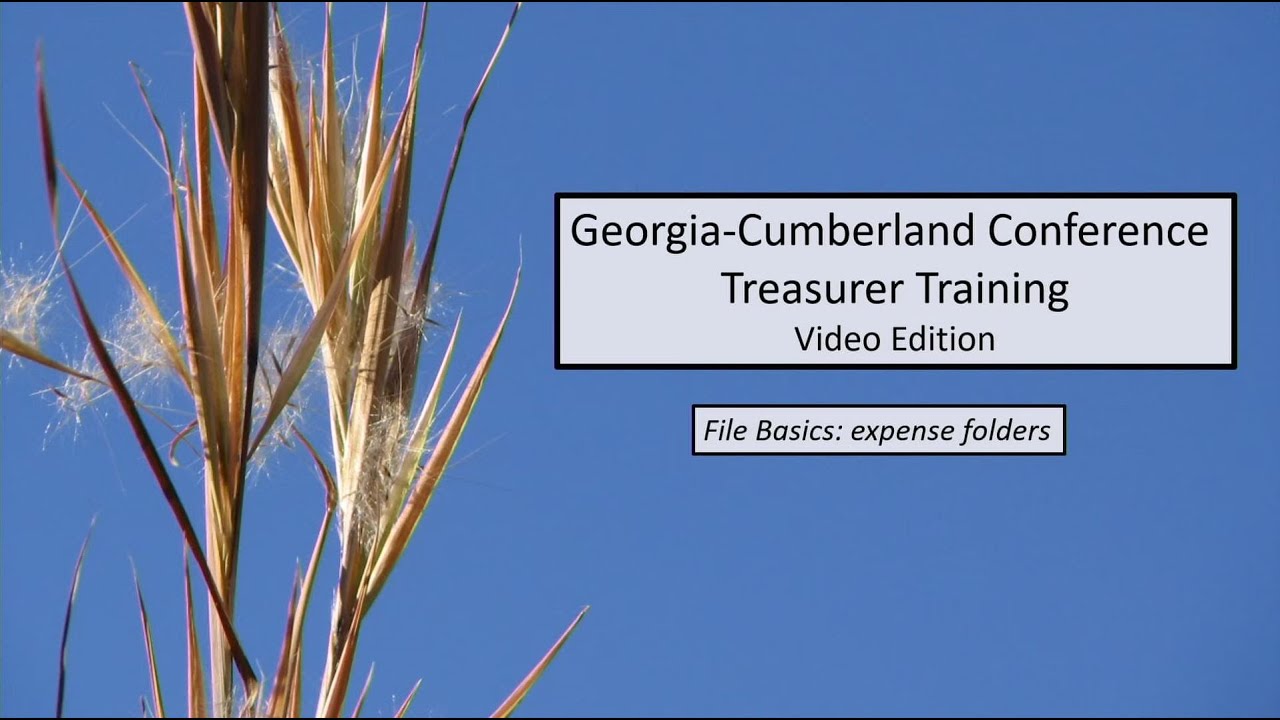 Treasurer Training - 8.2 - File Management - File Basics: Expense ...