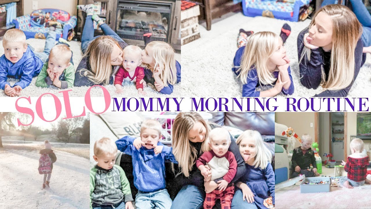 SOLO Mom Of 4 Morning Routine! | SAHM Morning Routine - YouTube