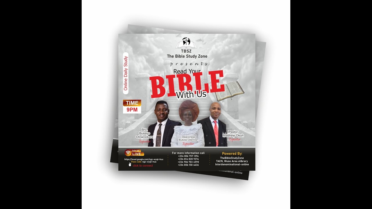 Day 8 of 365 Days - Genesis 22-24 Exposited by Brother Busayo ...