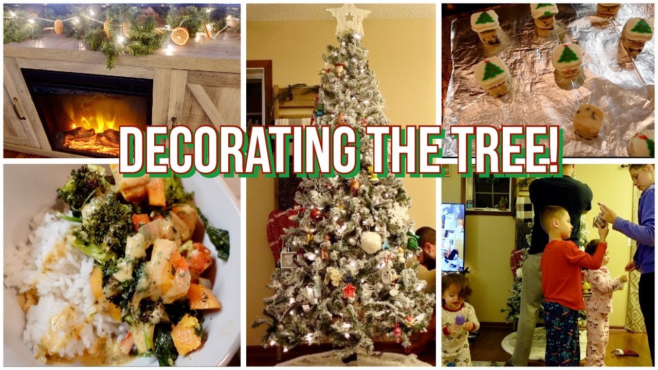 Decorating the tree! // Decorate for Christmas // Yummy dinner recipe ...