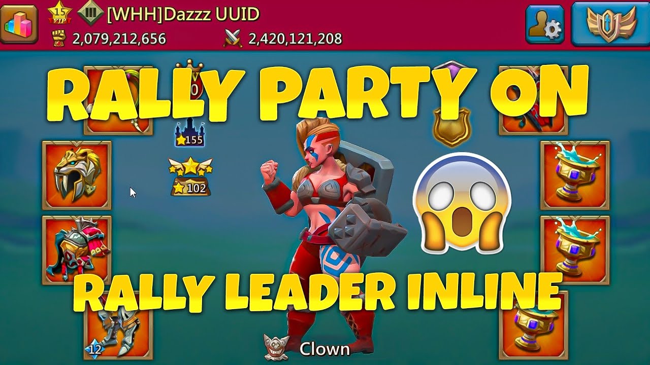 Lords Mobile - RALLY PARTY ON RALLY LEADER PLAYER ONLINE - YouTube