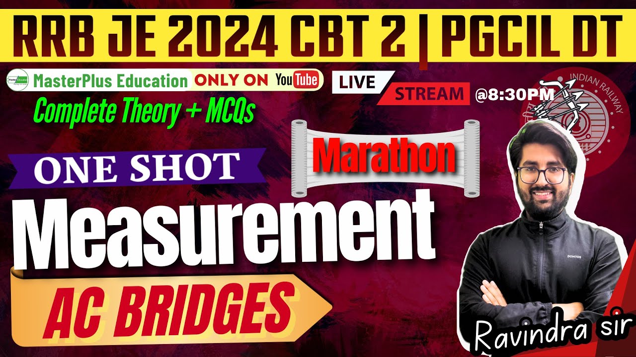 MEASUREMENT ONE Shot - AC Bridges #rrbje2024 #rrbjeelectrical #pgcil # ...