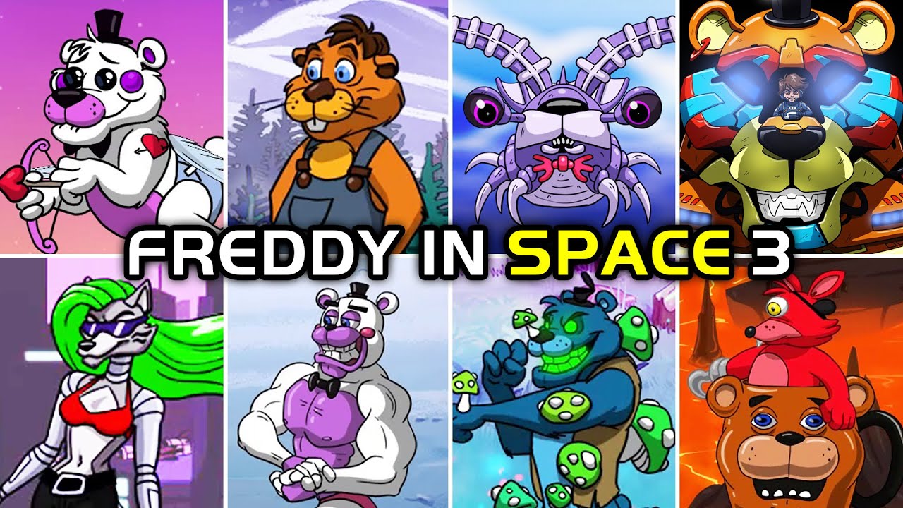 Freddy in Space 3 - All Boss Fights (Mangle) - YouTube