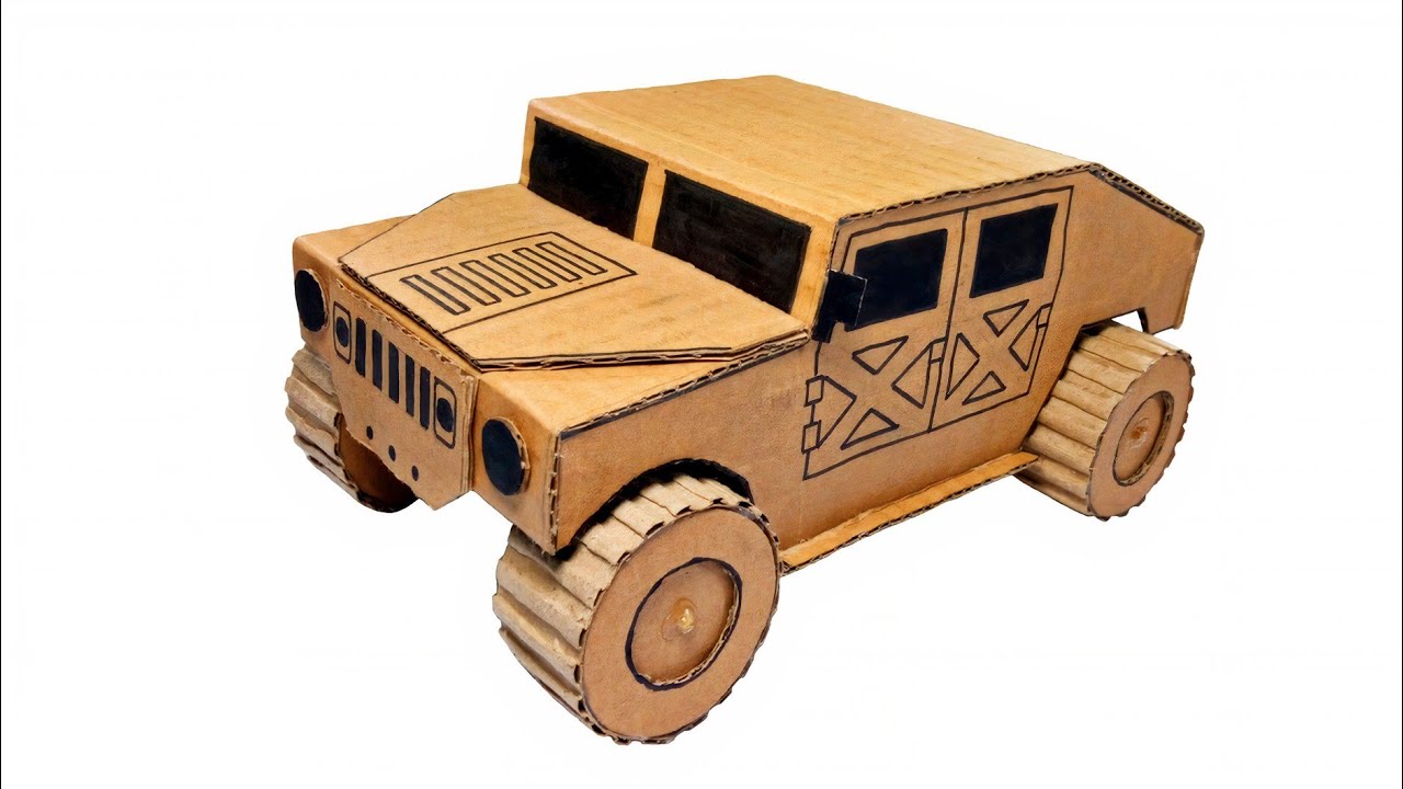 Incredible! How To Make Hummer Car With Cardboard | Homemade Humvee Car ...